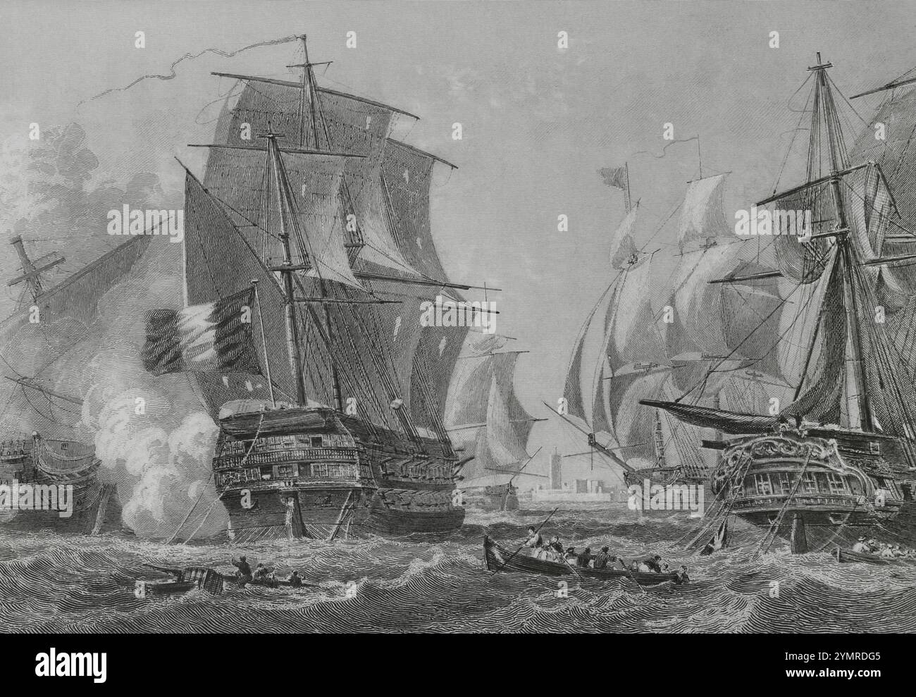 French Revolutionary Wars. Battle of Algeciras (6 July 1801). Naval ...