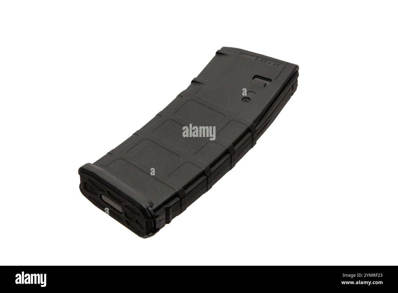 Clip for a rifle or carbine. Ammunition for weapons. Isolate on a white ...