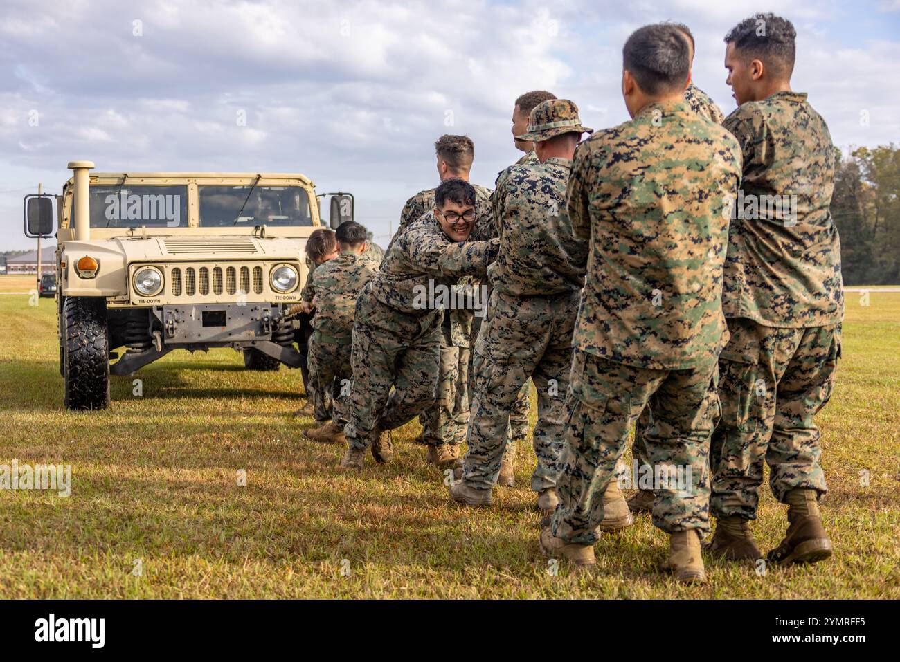 U.S. Marines with Headquarters and Support Battalion, School of ...