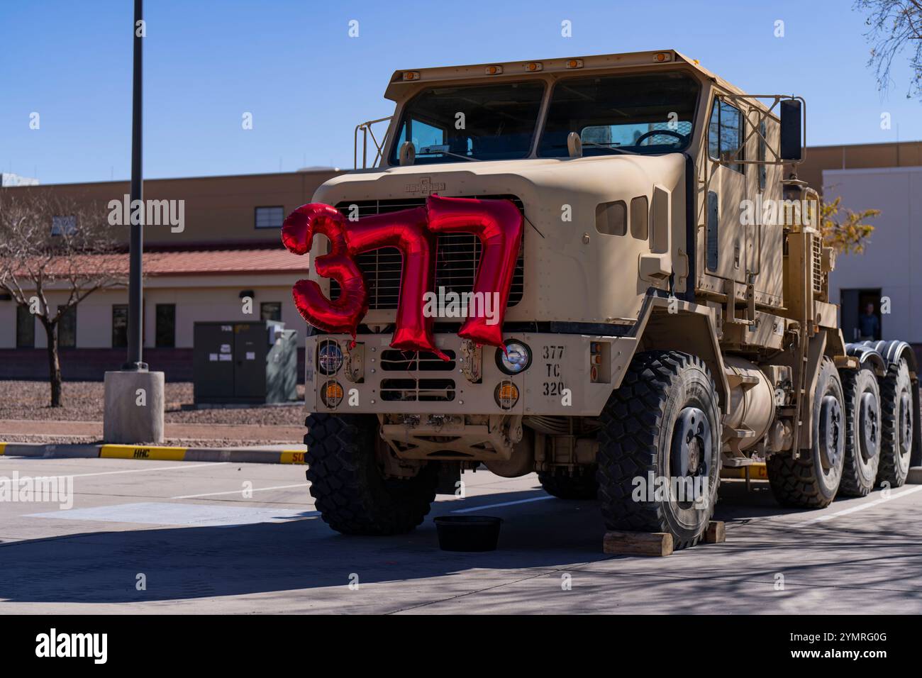 A M1070A1 Heavy Equipment Transporter, assigned to 377th Transportation ...