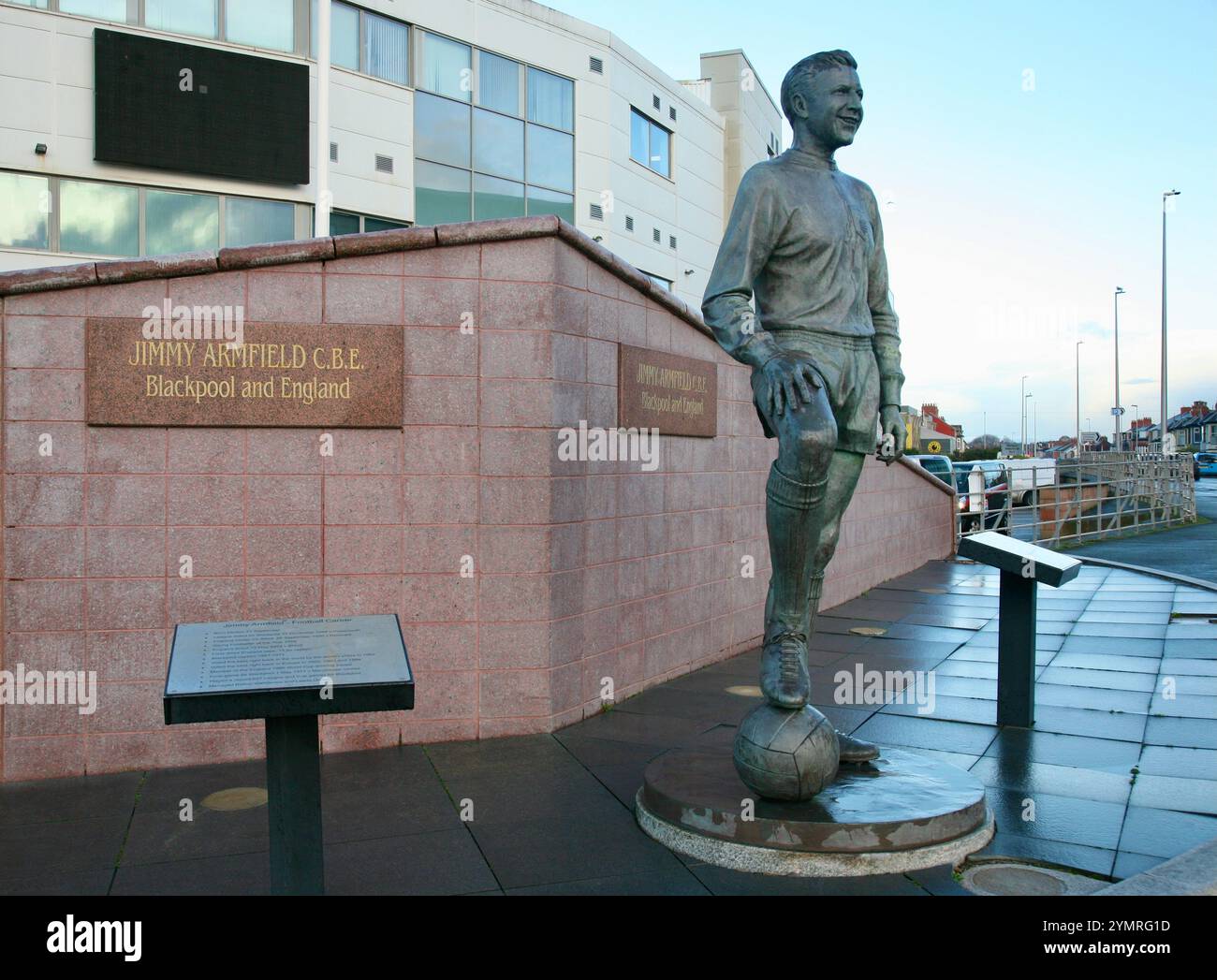 The bronze statue of Jimmy Armfield at Blackpool Football Club ...