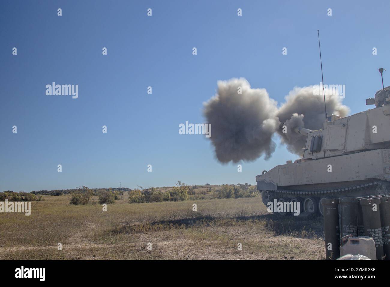 An U.S. Army M109A7 "Paladin" self-propelled howitzer operated by ...