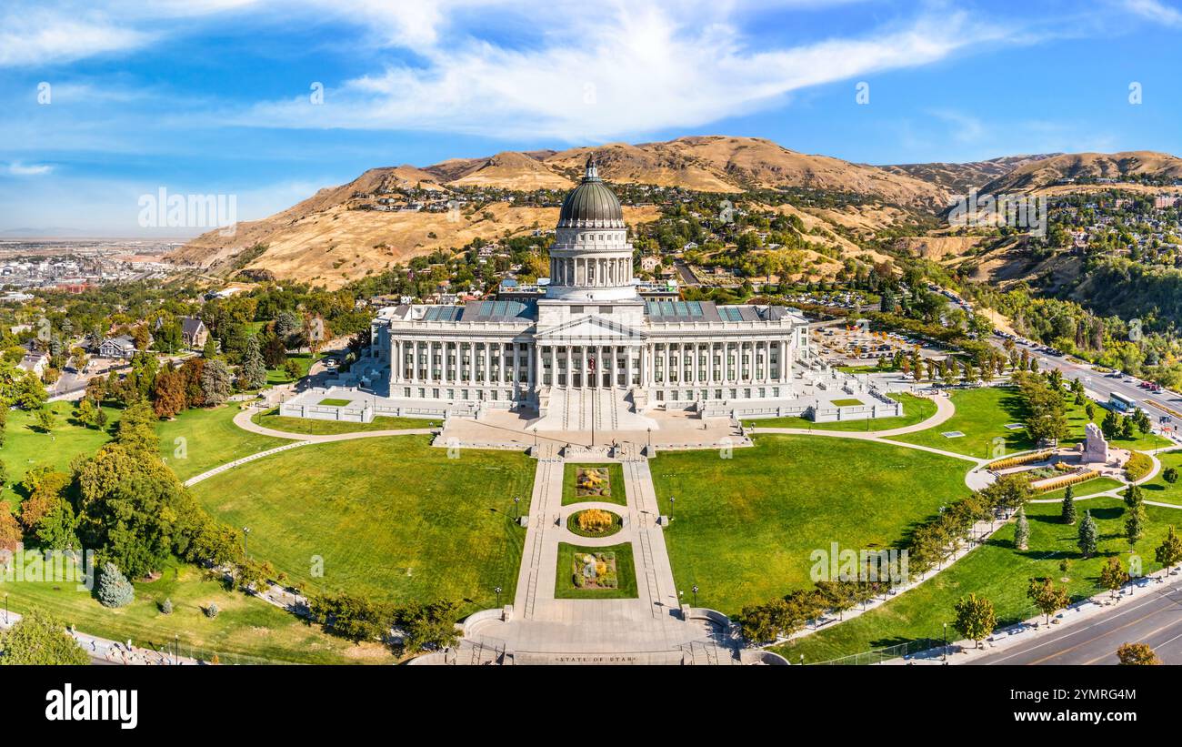 Aerial view of the Utah State Capitol Stock Photo - Alamy
