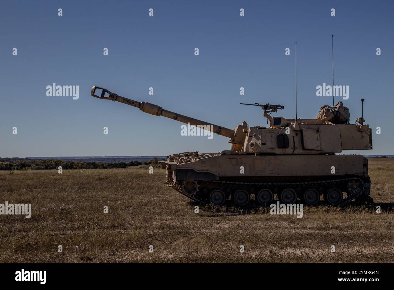 An U.S. Army M109A7 "Paladin" self-propelled howitzer operated by Soldiers of the 2nd Battalion ...