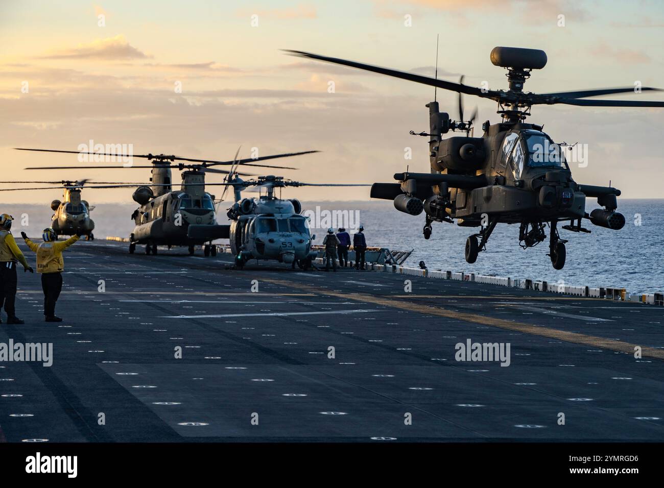 25th Combat Aviation Brigade Soldiers conduct deck landing ...