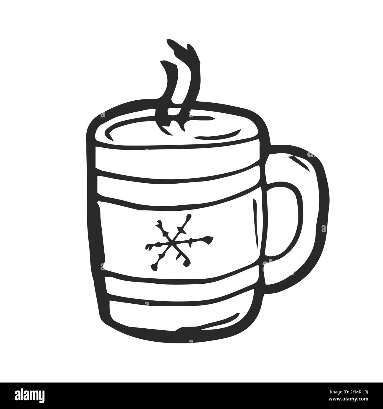 Warm cup coffee chocolate Black and White Stock Photos & Images - Alamy