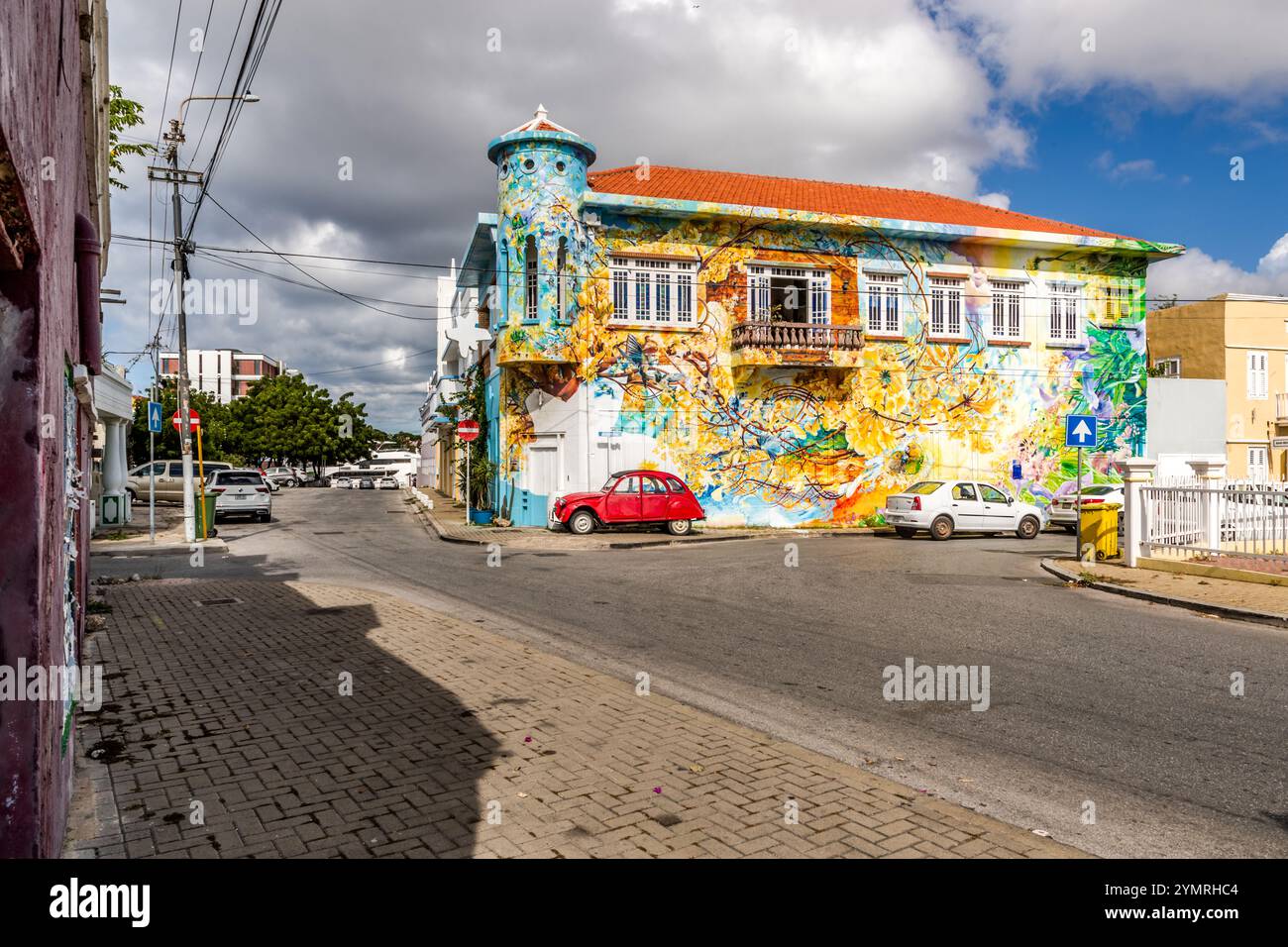 Artist Francis Sling's house is painted with a colorful motif that ...