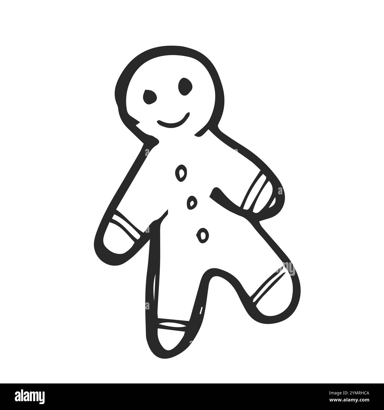 Vector illustration. Hand drawn doodle of Christmas cookies Gingerbread ...