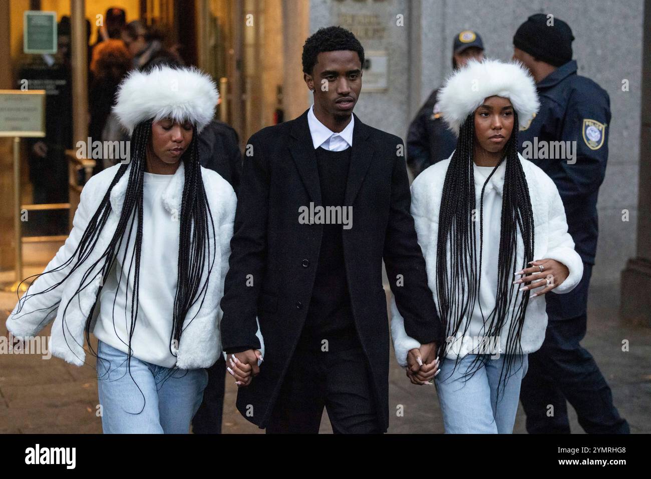 King Combs, center, D'Lila Combs and Jessie Combs, children of Sean ...