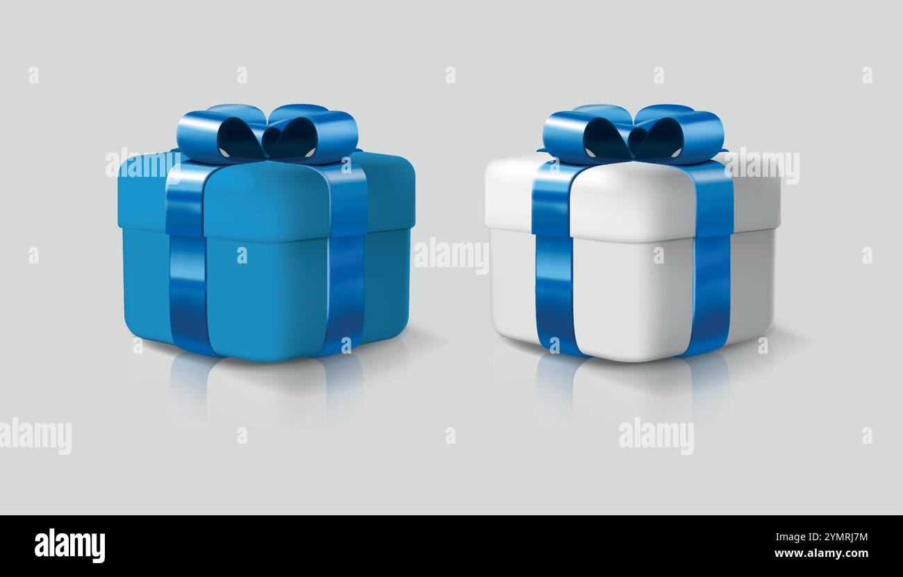 Luxury blue box Stock Vector Images - Alamy