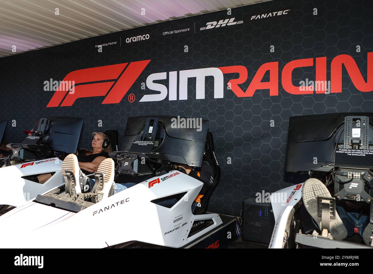 Las Vegas, NV, USA. 22nd Nov, 2024. A fan races in the F1 SimRacing ...