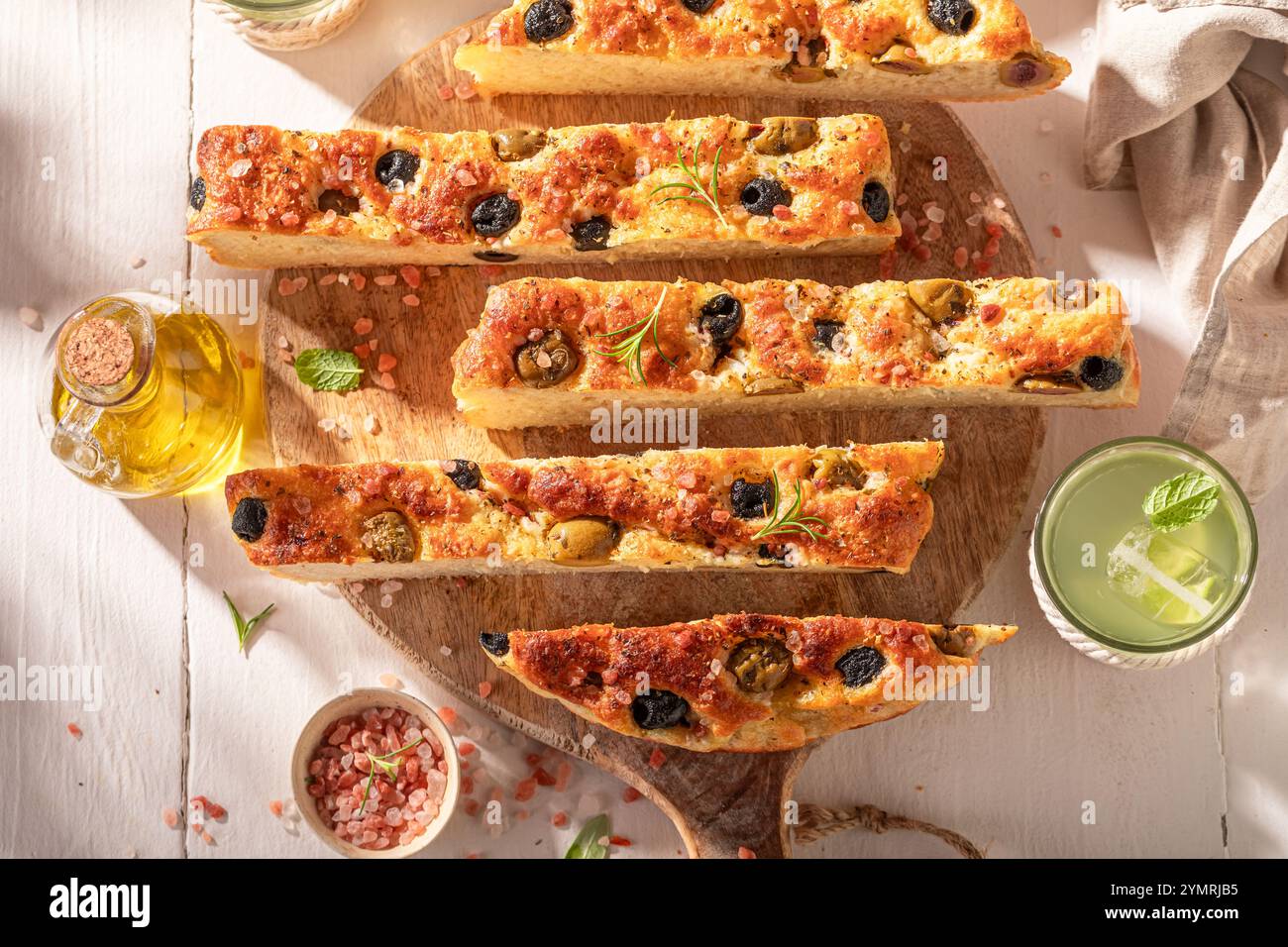 Fresh and traditional focaccia hot and ready to eat. Classic Italian ...