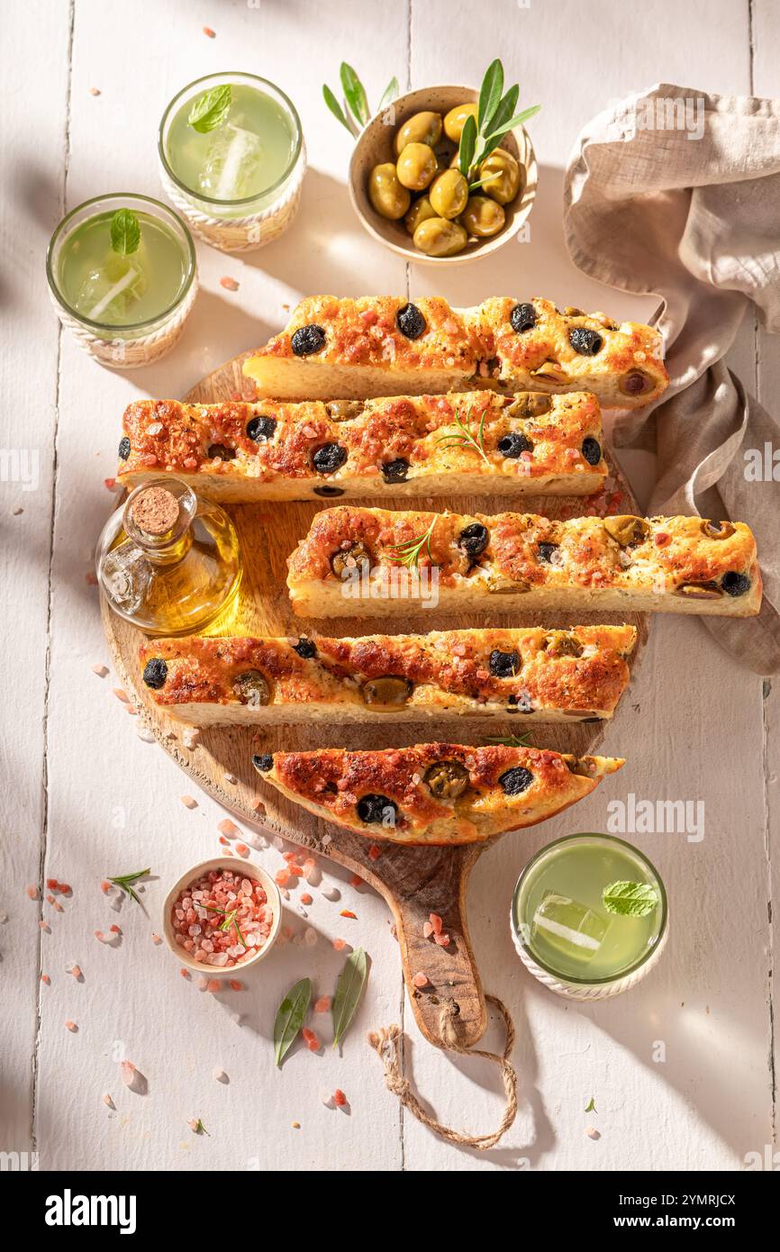 Hot and delicious focaccia served with cold lemonade. Poster for ...