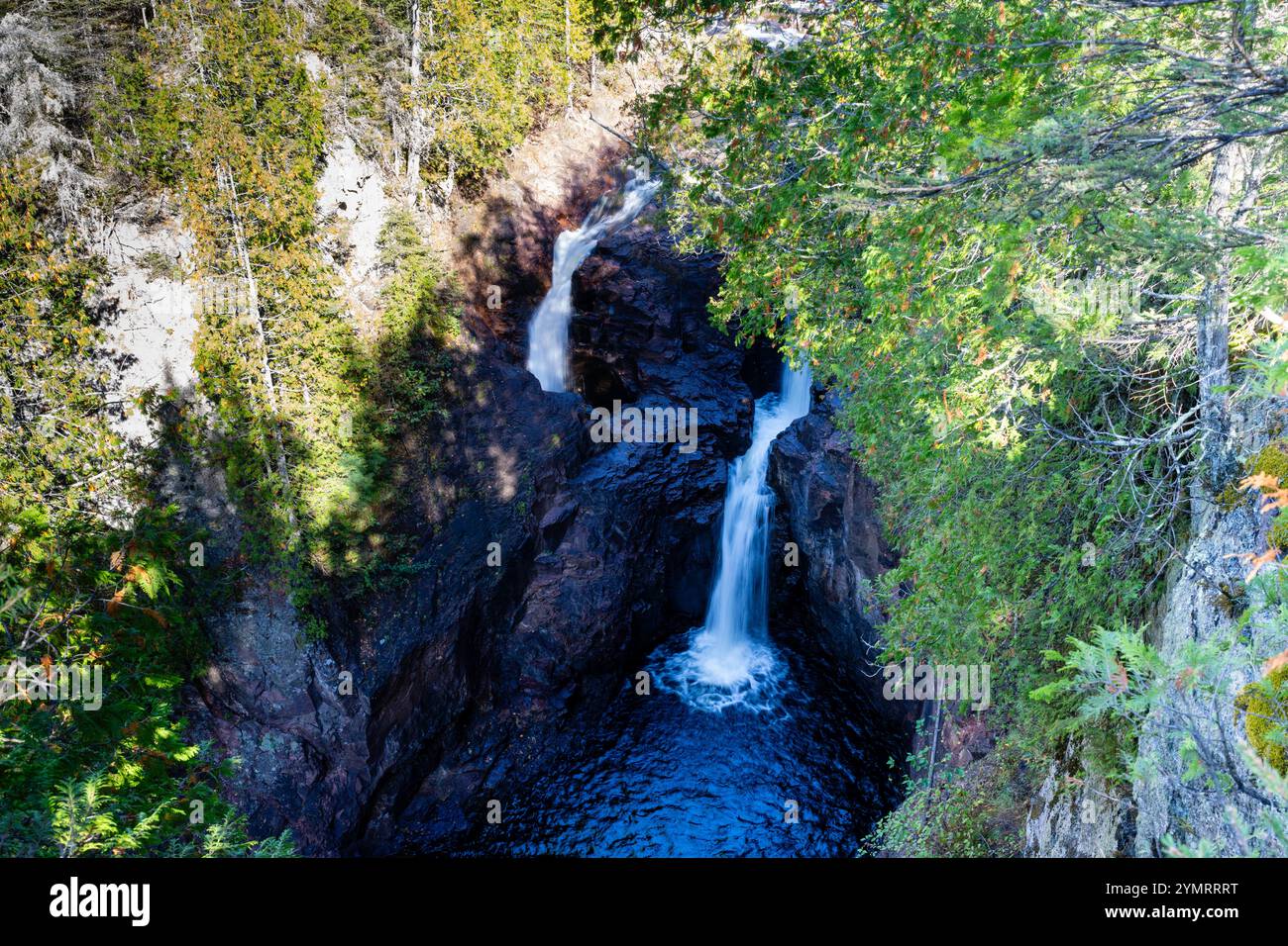 Devil's Kettle Falls on the Brule River, CR Magney State Park, near ...