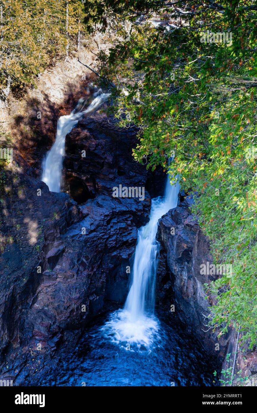 Devil's Kettle Falls on the Brule River, CR Magney State Park, near ...