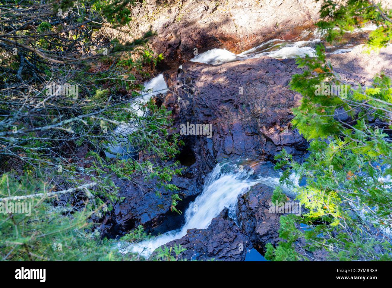 Devil's Kettle Falls on the Brule River, CR Magney State Park, near ...