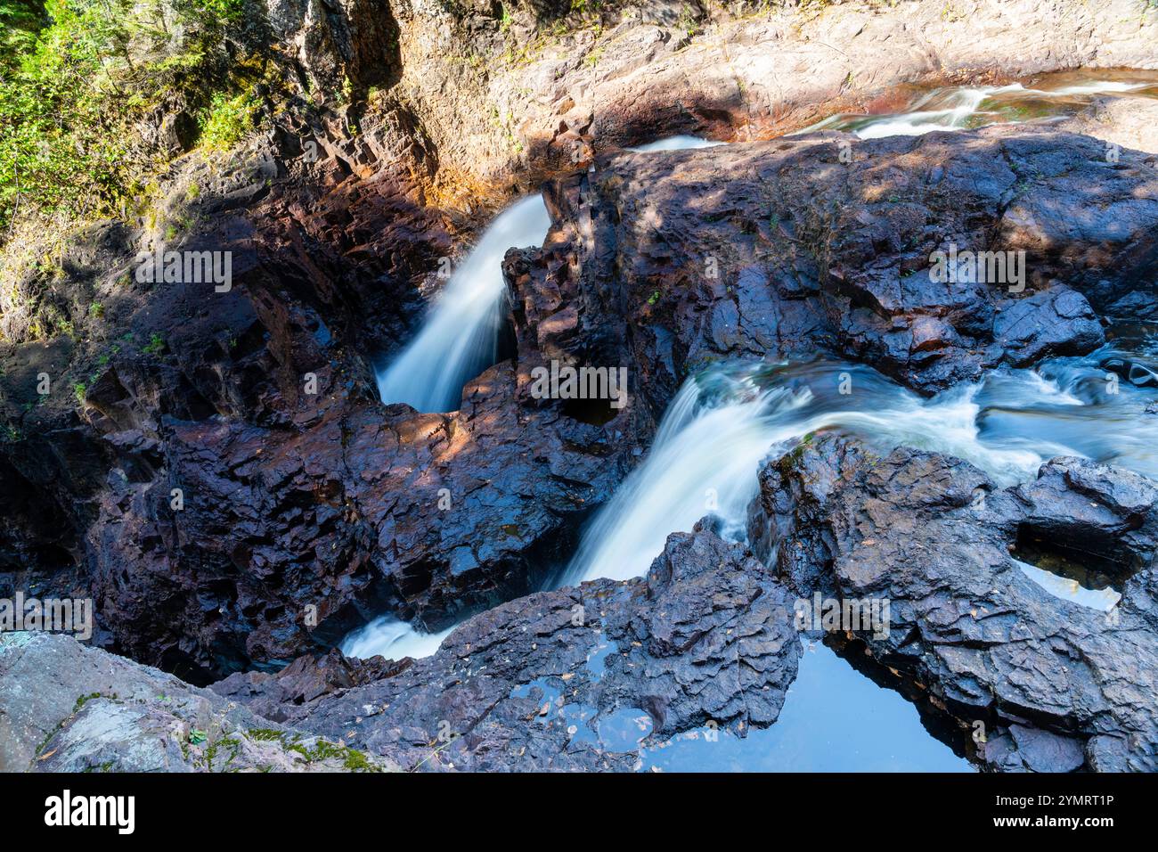 Devil's Kettle Falls on the Brule River, CR Magney State Park, near ...