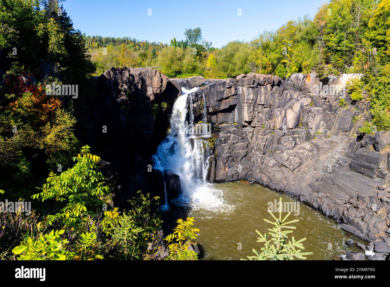 High Falls of the Pigeon River near Grand Portage, Minnesota, USA ...