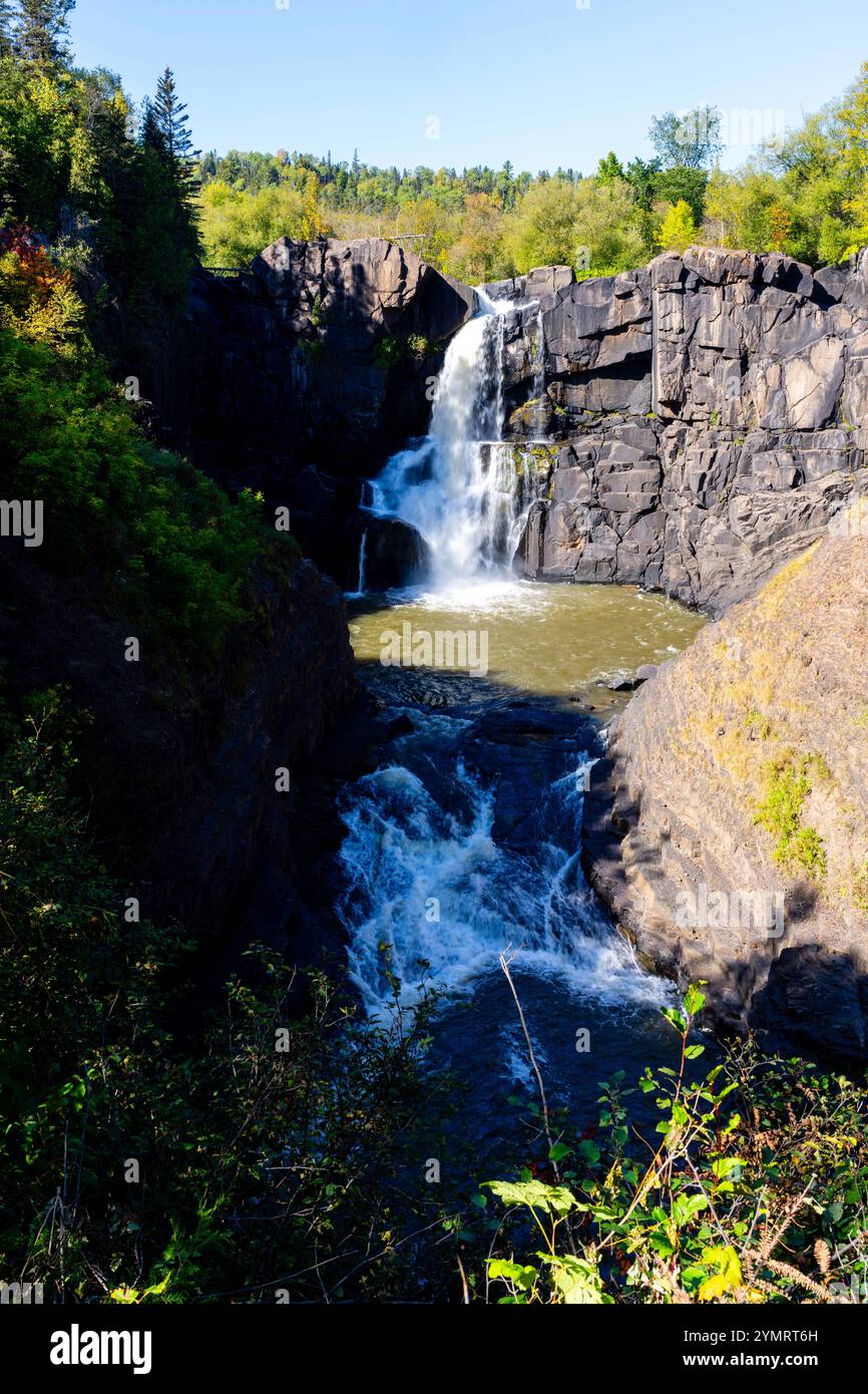 High Falls of the Pigeon River near Grand Portage, Minnesota, USA ...