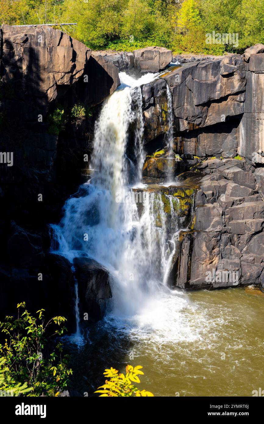 High Falls of the Pigeon River near Grand Portage, Minnesota, USA ...