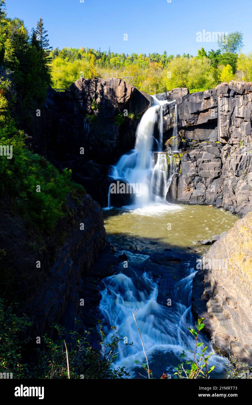 High Falls of the Pigeon River near Grand Portage, Minnesota, USA ...