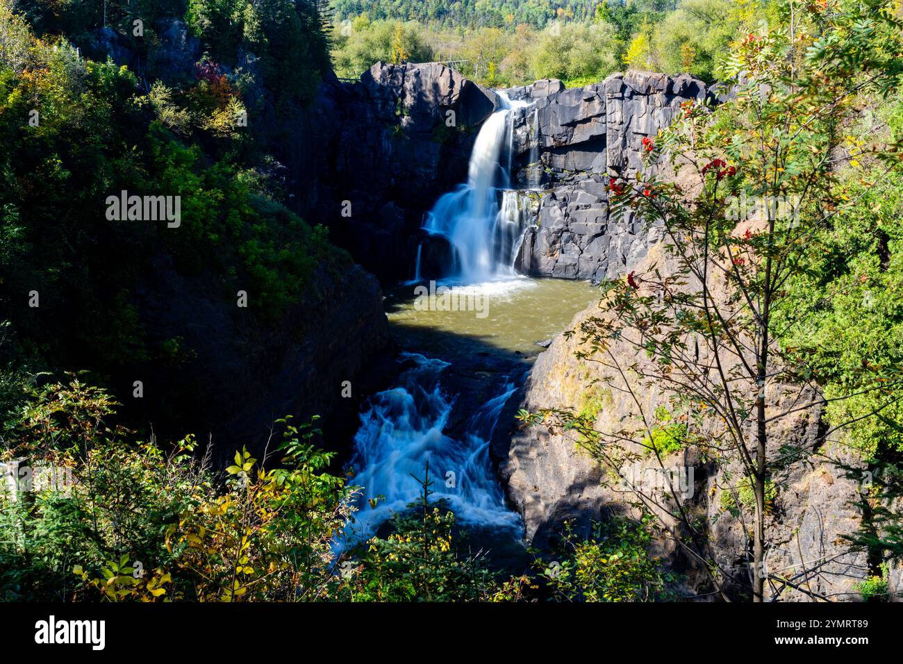 High Falls of the Pigeon River near Grand Portage, Minnesota, USA ...