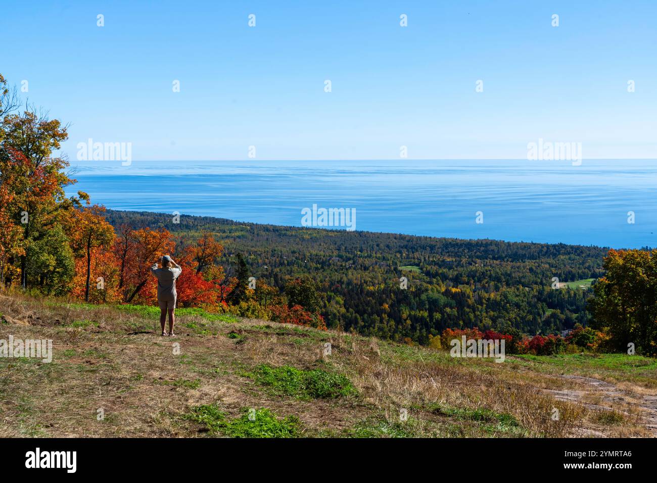 Colorful autumn trees; Lutsen Mountain, Lutsen, Minnesota, USA Stock ...