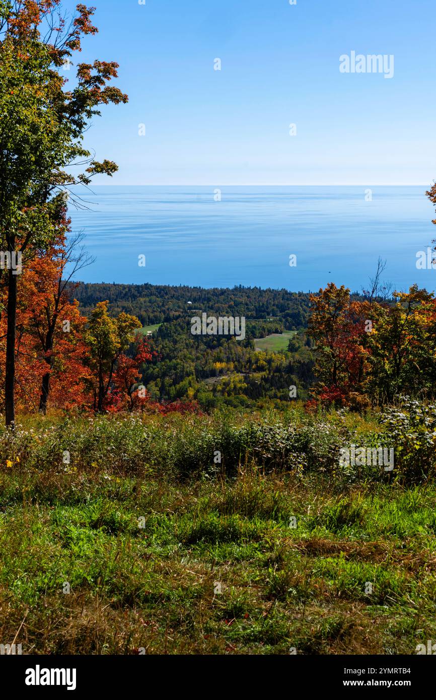 Colorful autumn trees; Lutsen Mountain, Lutsen, Minnesota, USA Stock ...