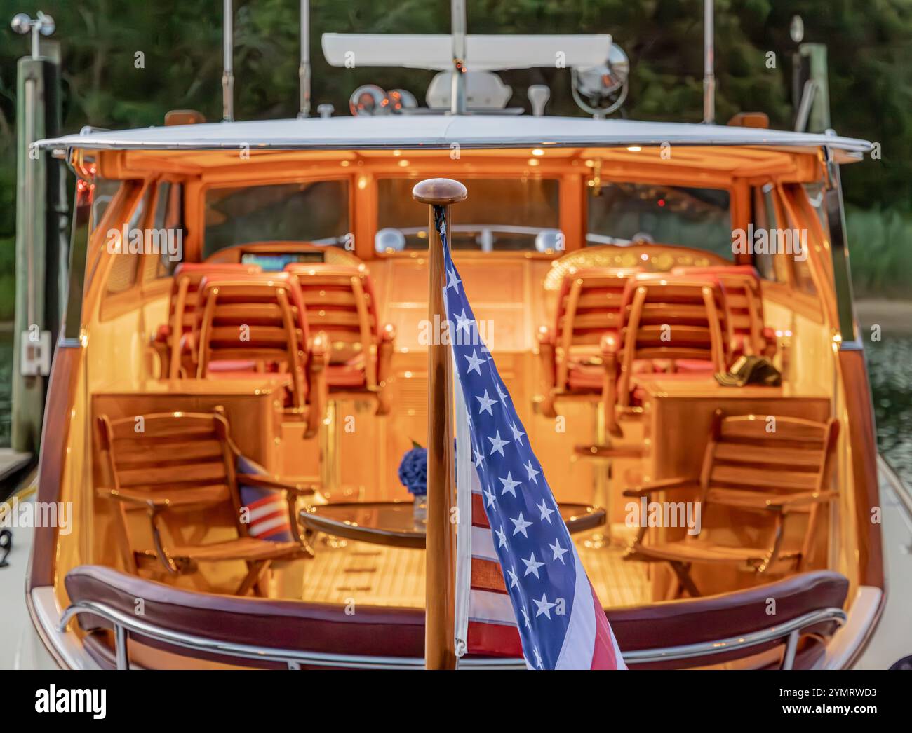 interior of a motor yacht at night Stock Photo - Alamy