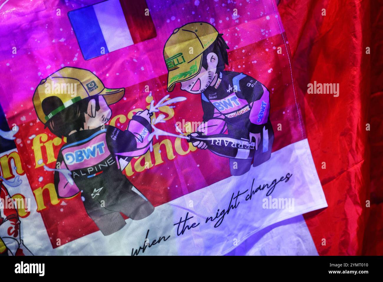 Las Vegas, USA. 22nd Nov, 2024. Alpine F1 Team fans at the FanZone ...