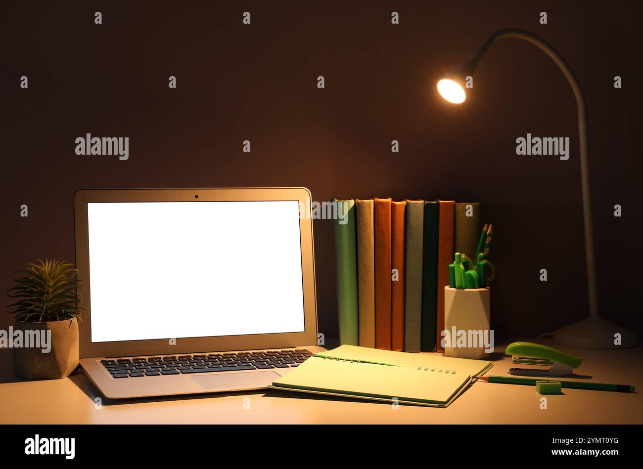 Laptop at night template hi-res stock photography and images - Alamy