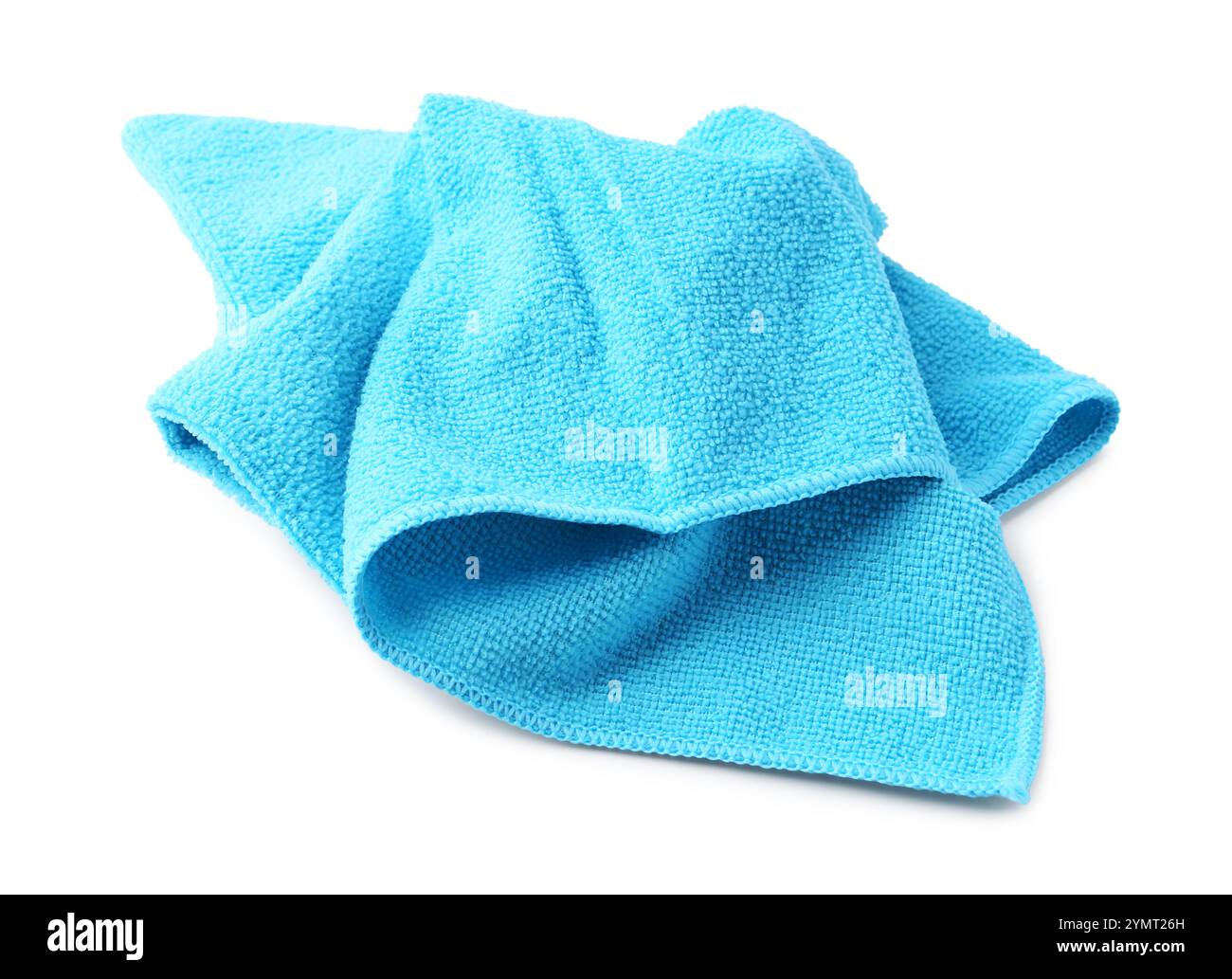 Light blue towel material texture Cut Out Stock Images & Pictures - Alamy
