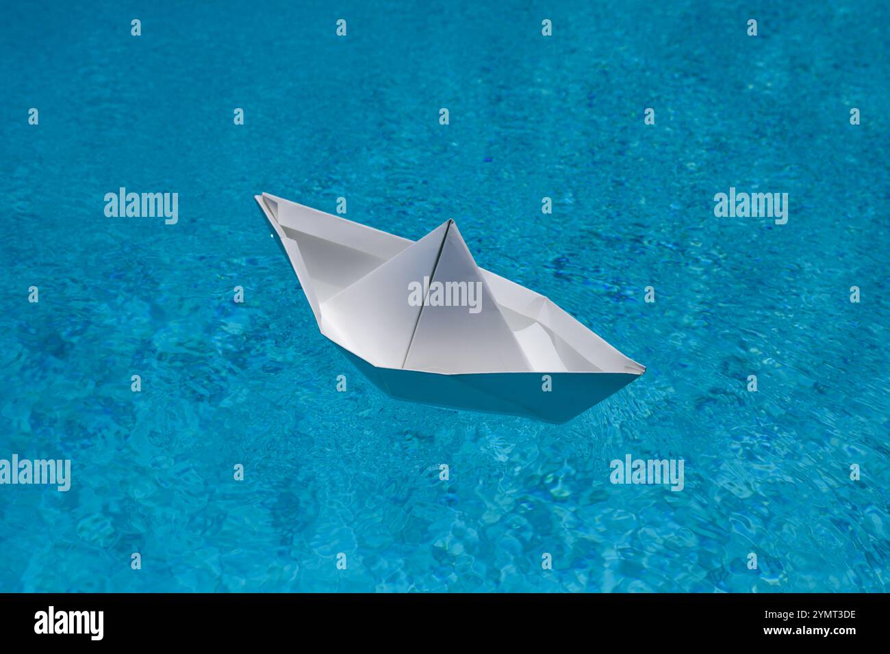 Long trip. Traveling and sailing adventure. Vacation. Origami ship ...