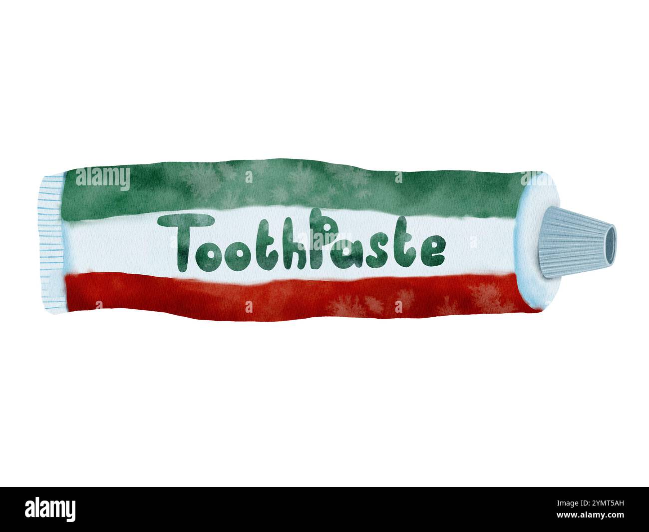 A vibrant illustration of a toothpaste tube with bold text and an ...