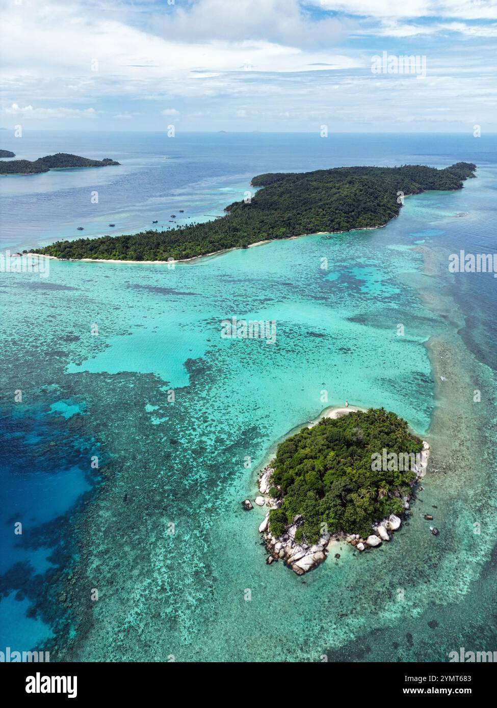Indonesia Anambas Islands - Drone view Dinkor and Buton Island ...