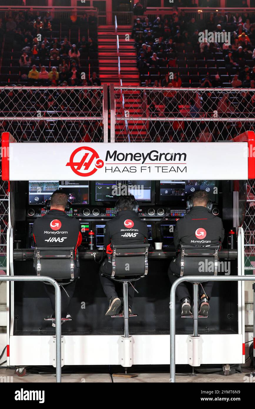 Las Vegas, USA. 22nd Nov, 2024. Haas F1 Team pit gantry. 22.11.2024 ...