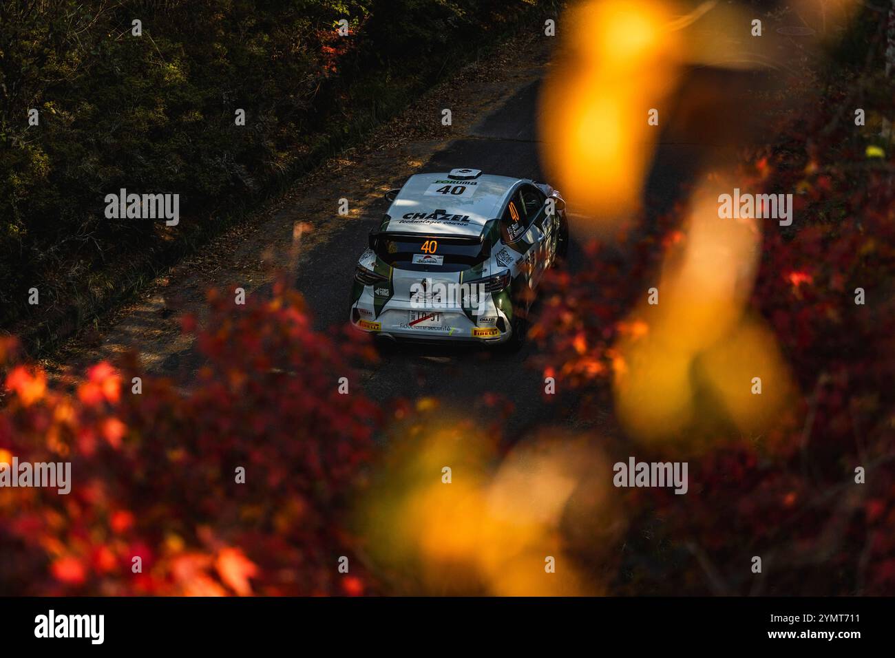 40 ROSSI Ghjuvanni, SARMEZAN Kylian, Renault Clio Rally3, action during ...