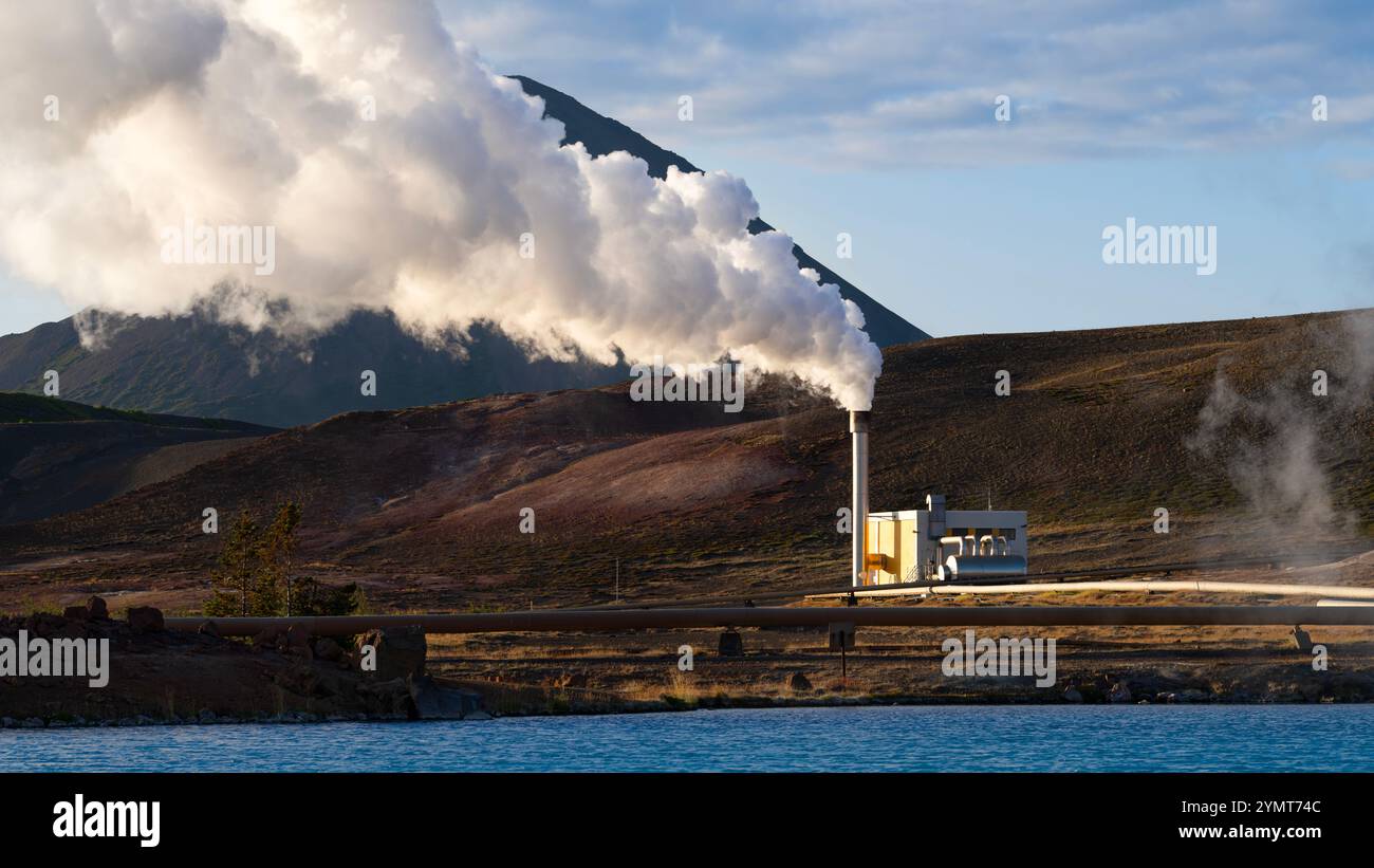 Bjarnarflag Geothermal Power Plant (Bjarnarflagsvirkjun). Mývatn ...