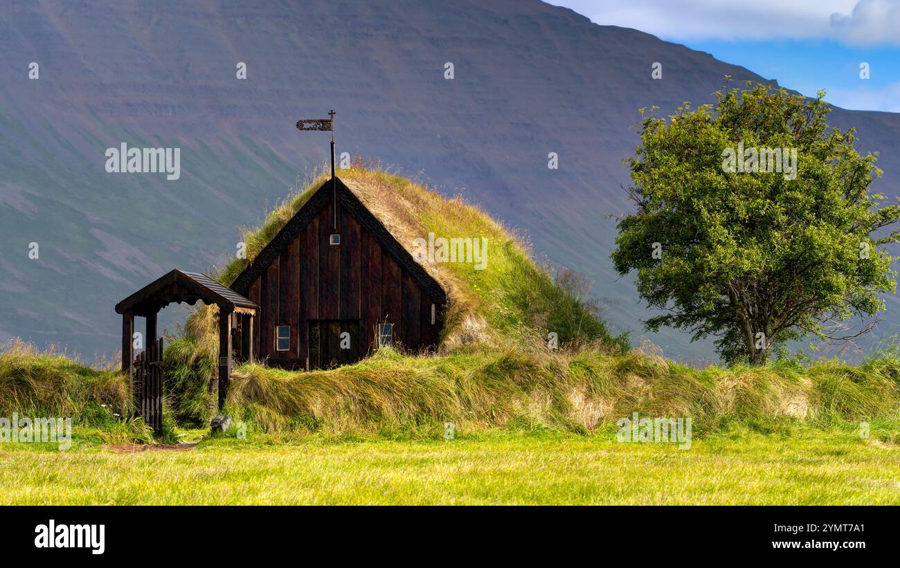 Grafarkirkja Turf Church - the Chapel at Gröf in Höfðaströnd in North ...