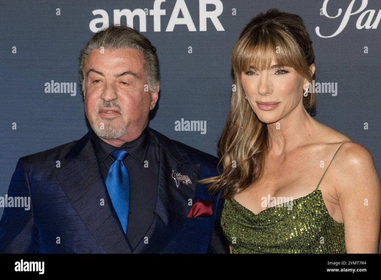 Las Vegas, NV, USA. 22nd Nov, 2024. Sylvester Stallone and Jennifer ...
