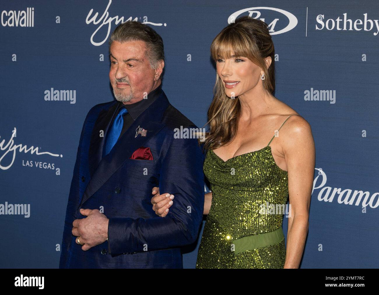 Las Vegas, NV, USA. 22nd Nov, 2024. Sylvester Stallone and Jennifer ...
