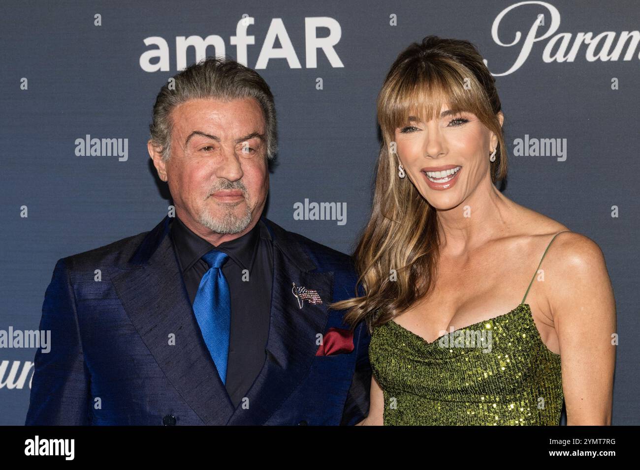 Las Vegas, NV, USA. 22nd Nov, 2024. Sylvester Stallone and Jennifer ...