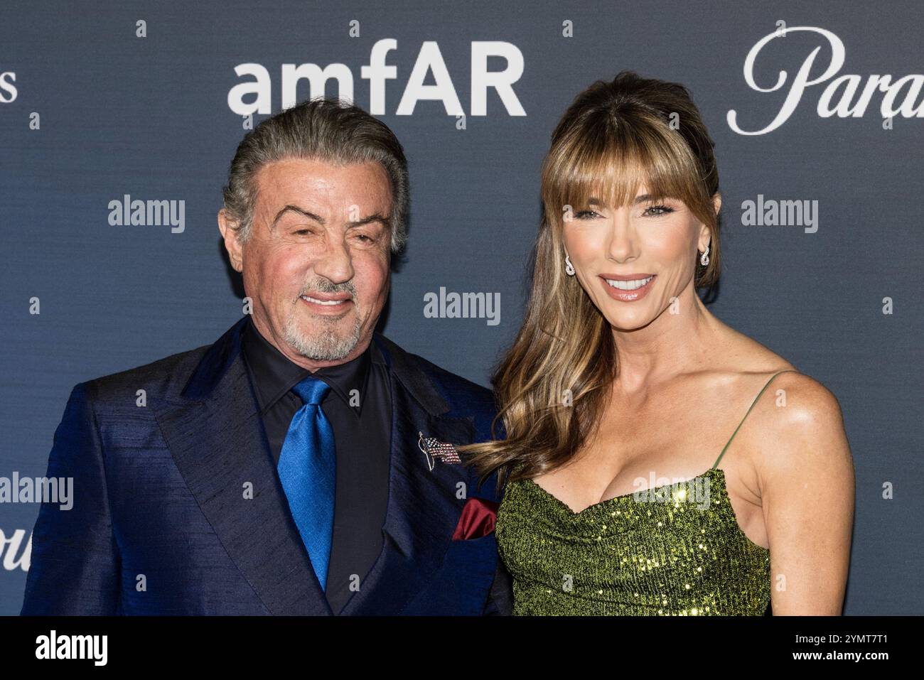 Las Vegas, NV, USA. 22nd Nov, 2024. Sylvester Stallone and Jennifer ...