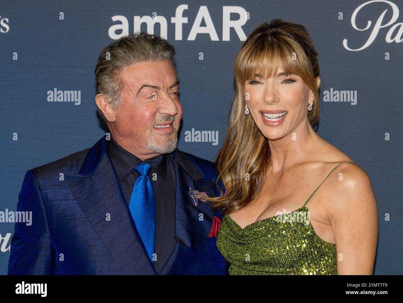 Las Vegas, NV, USA. 22nd Nov, 2024. Sylvester Stallone and Jennifer ...