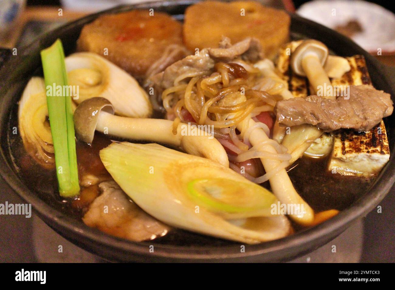 Japanese cuisine: sakura nabe (horse meat hot pot) in Tokyo, Japan ...