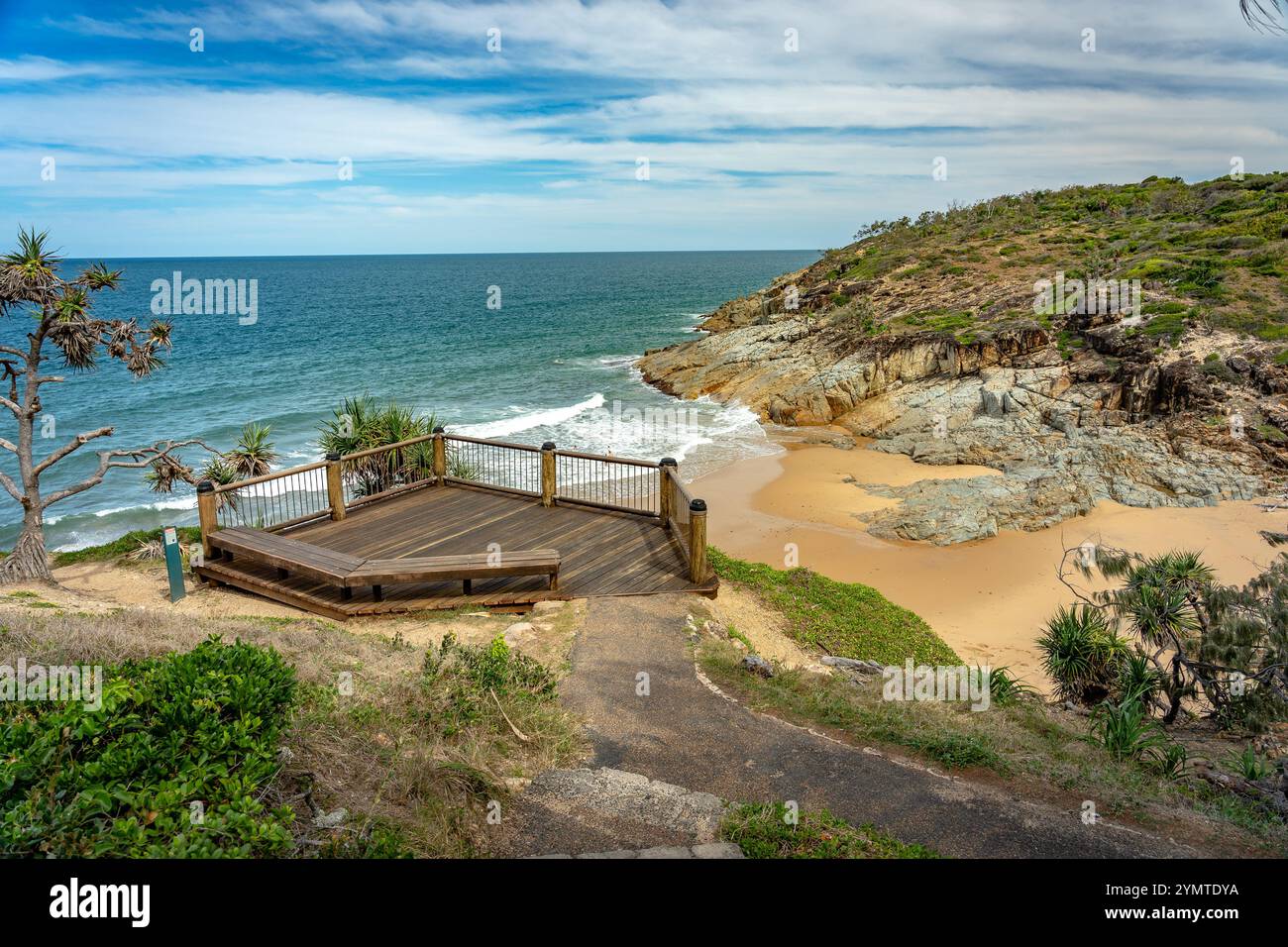 Ocean coastline as seen from wave lookout, Seventeen Seventy ...