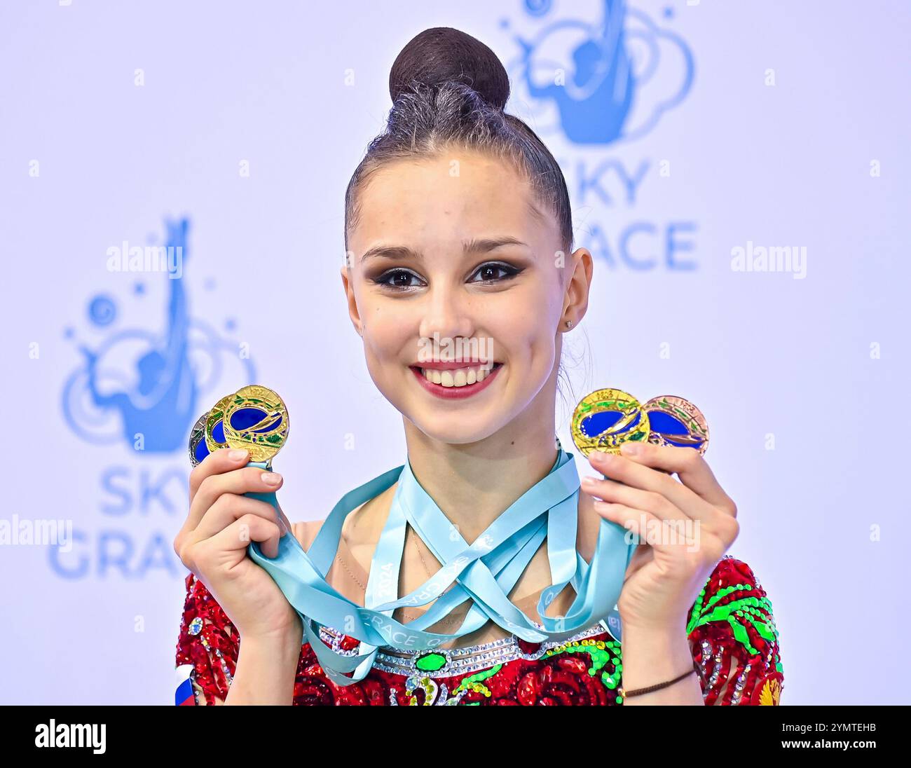 Doha, Qatar. 22nd Nov, 2024. Gold medalist Mariia Borisova of Russia ...
