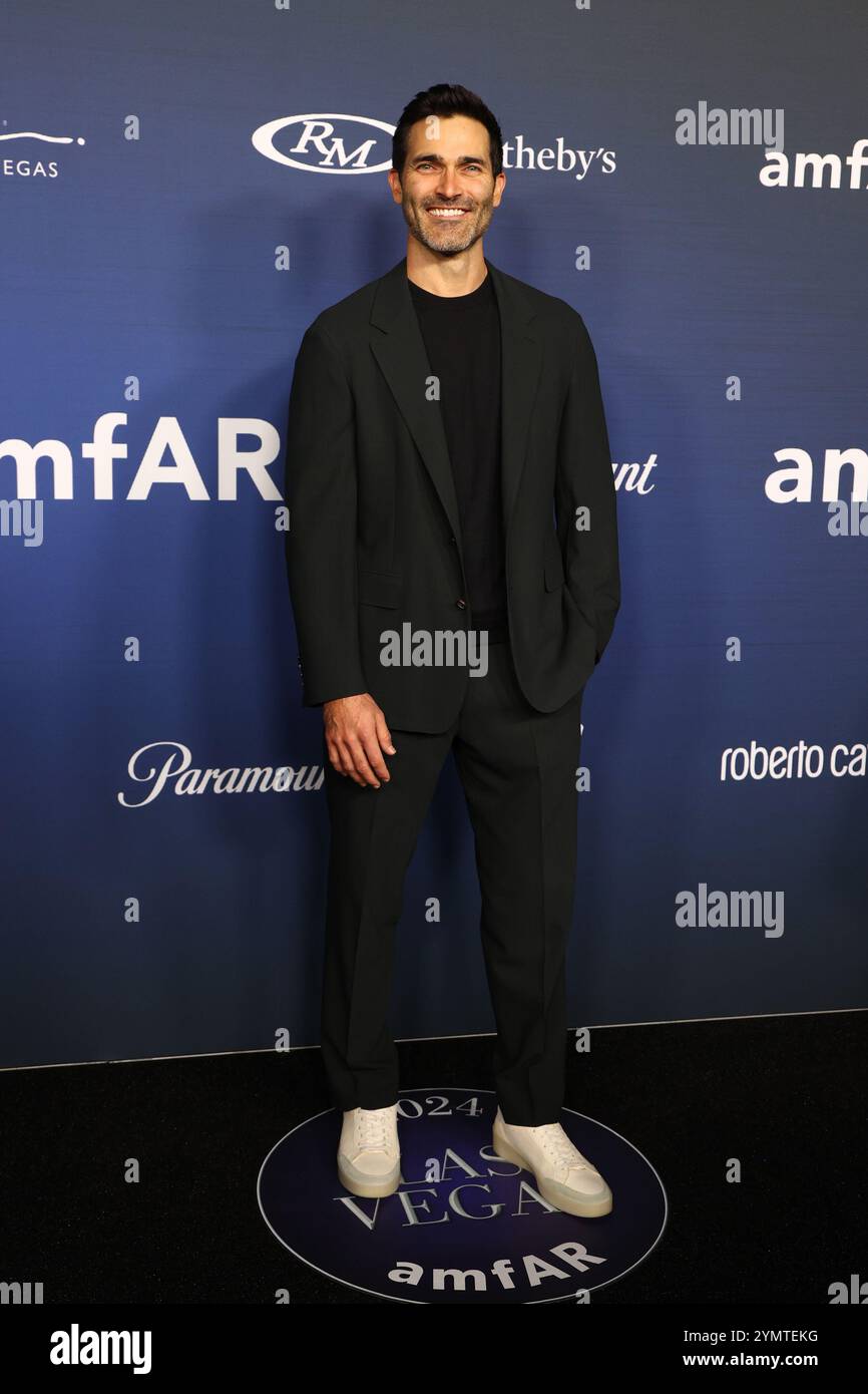 Tyler Hoechlin attends amfAR Las Vegas at Wynn Las Vegas, in Las Vegas ...