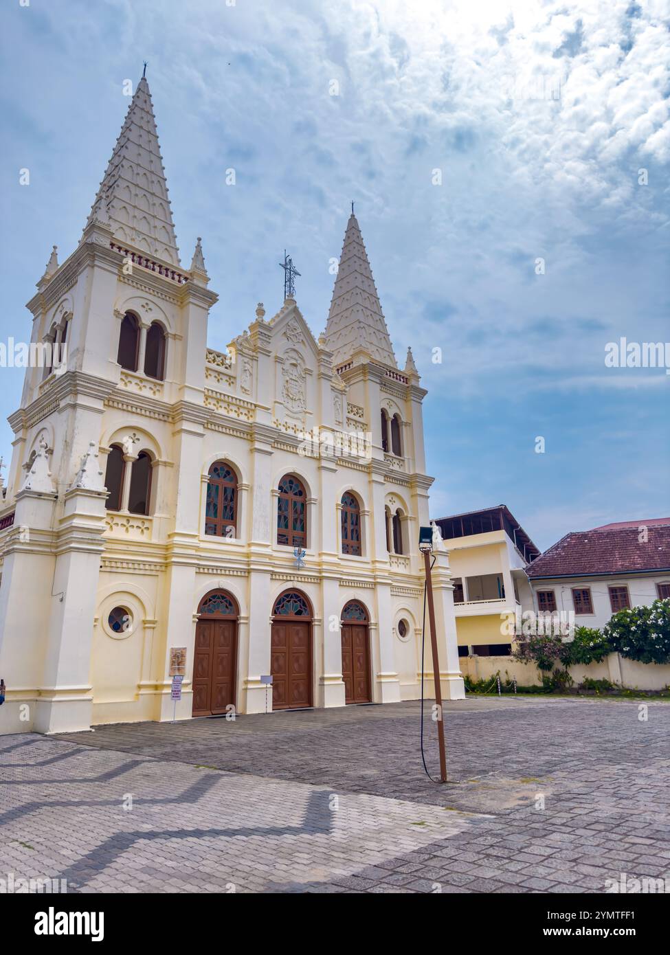 The facade of Santa Cruz Cathedral Basilica also known as Kotta Palli ...