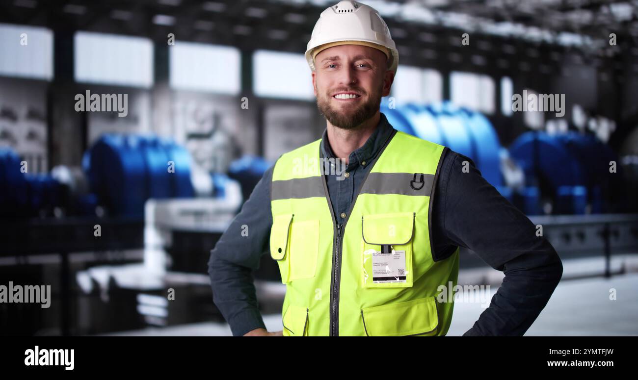 Electricity Gas Power Plant Engineer Automation Worker Portrait Stock ...